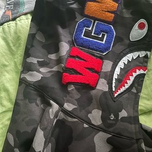Bape | Jackets & Coats | Gray Bape Hoodie | Poshmark